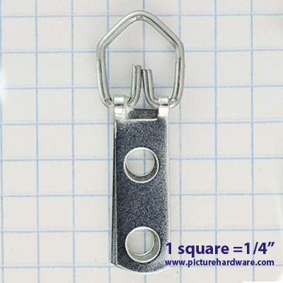 HH27 - 100 Pack - 2-Hole Narrow D-ring Hangers - Black | Picture Hardware